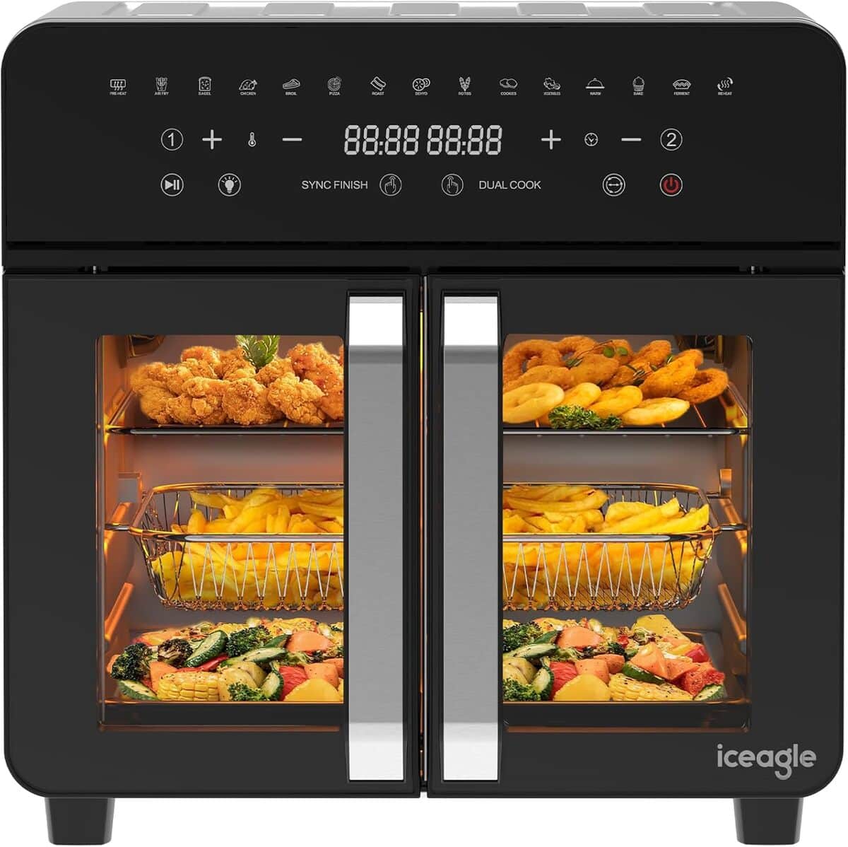 Test de la friteuse sans huile iceagle 23L : cuisson flexible au rendez ...