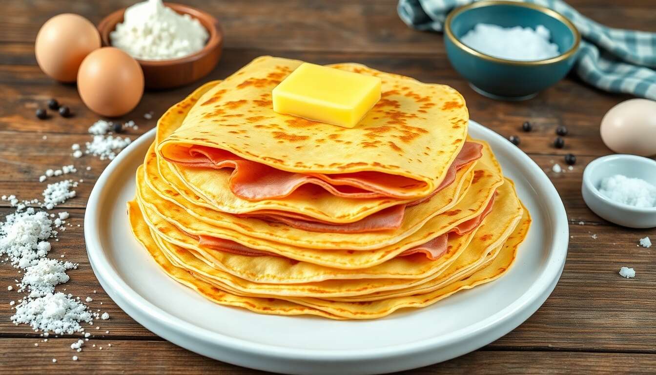 Crêpes Complètes au Jambon et Emmental : un Délice à Déguster